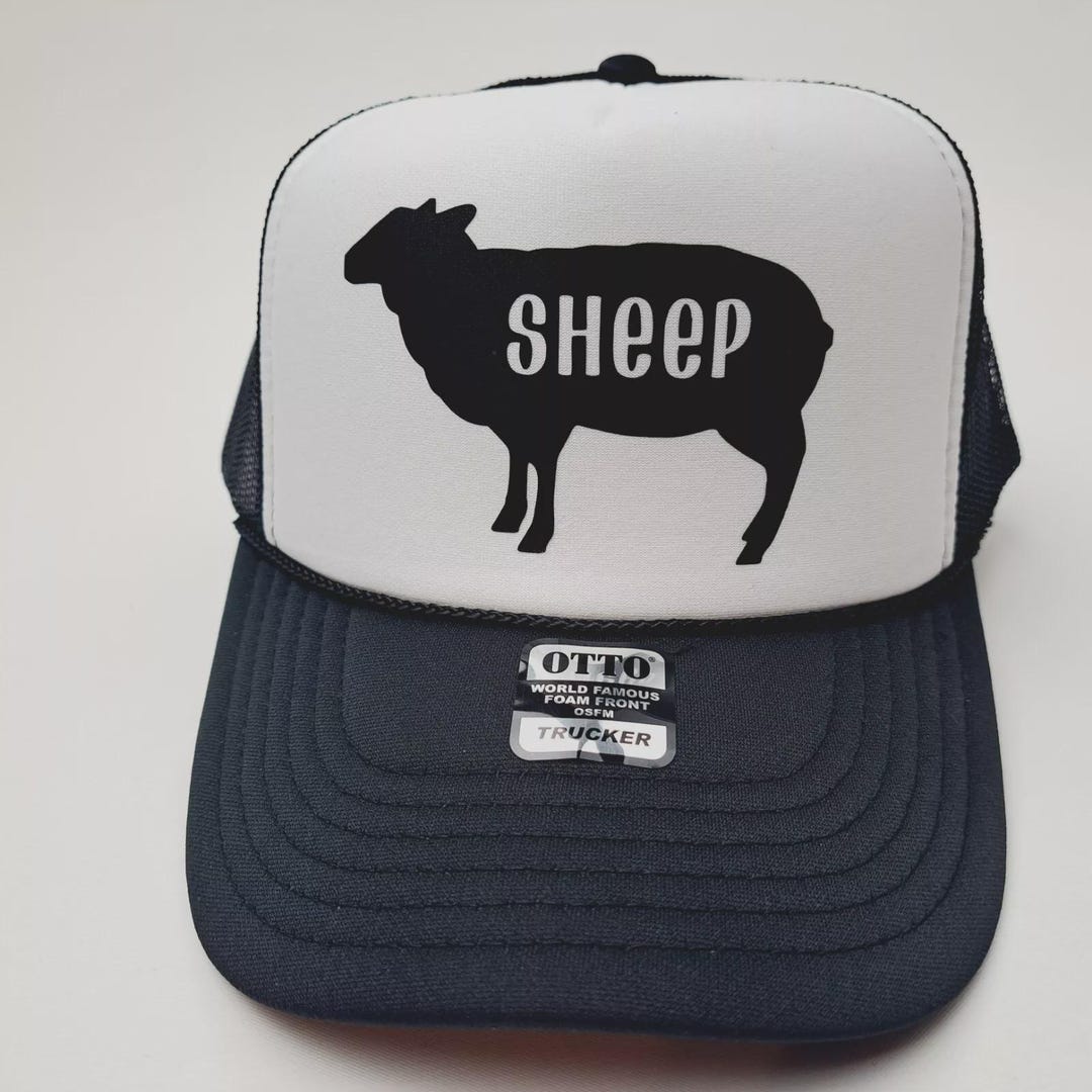 Black Sheep Hat Cap Vintage Trucker Style Mesh Snapback Foam Front - Etsy