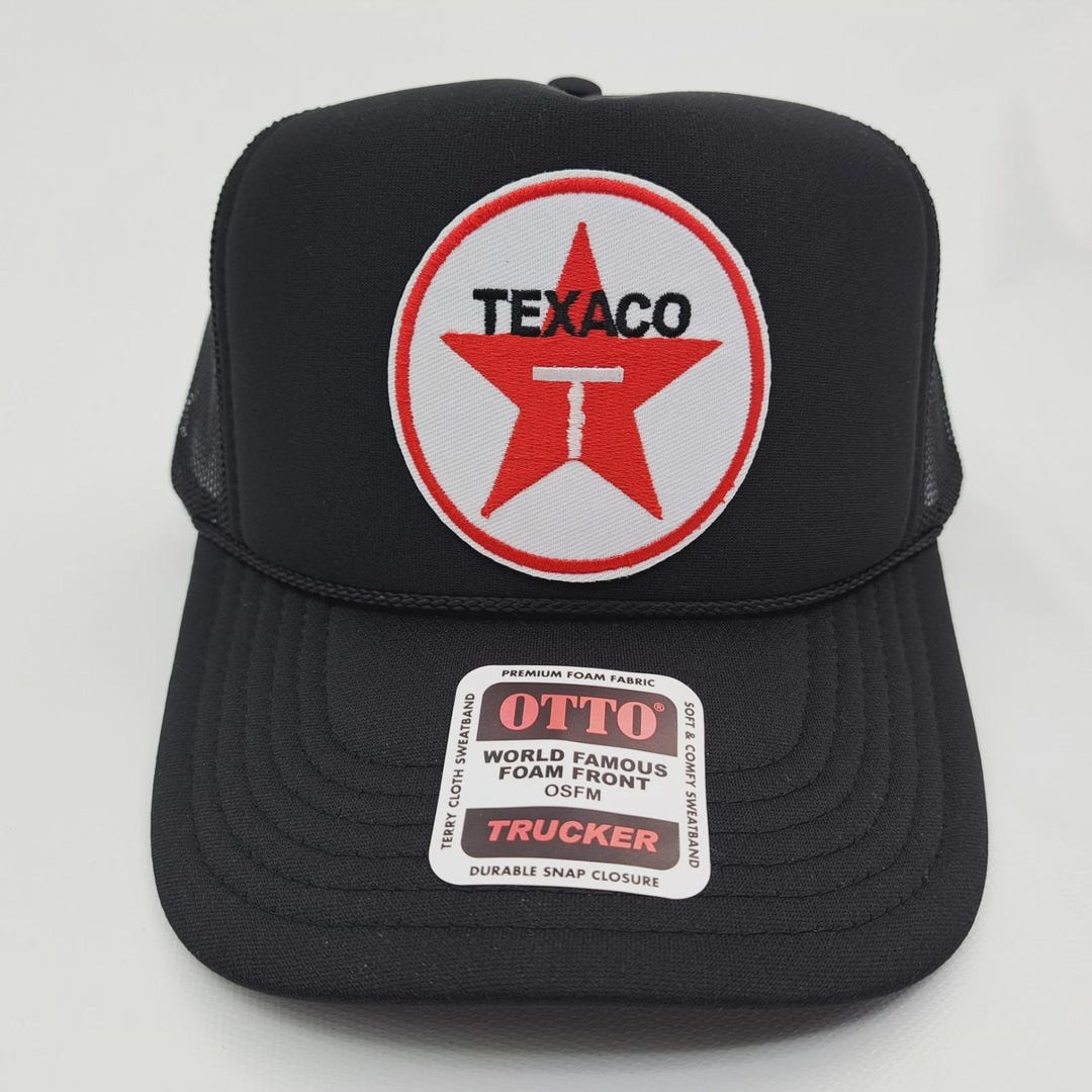 Texaco Embroidered Patch Hat Cap Vintage Foam Trucker Style Mesh ...