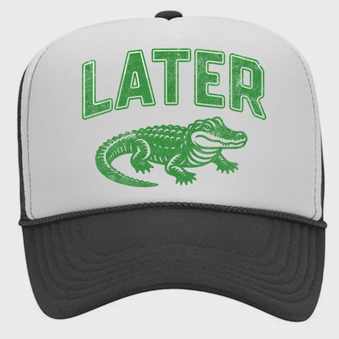 Later Gator Vintage Trucker Style Foam Mesh Snapback Cap Hat - Etsy