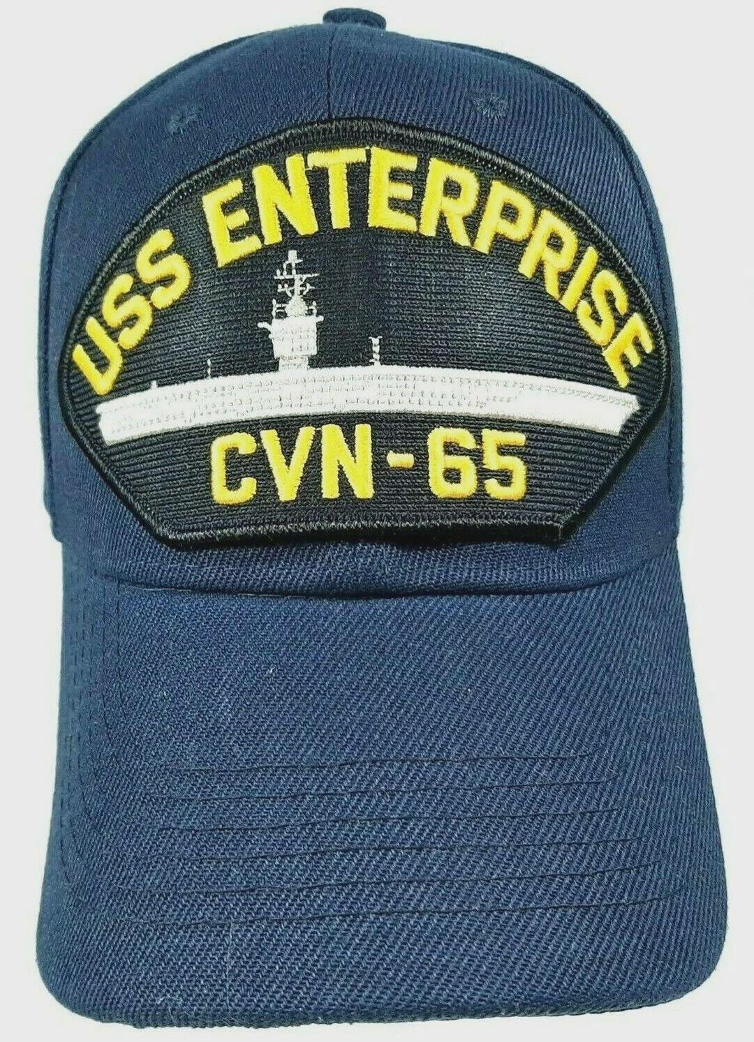 US Navy USS Enterprise CVN-65 Men's Patch Cap Hat Navy Blue Acrylic - Etsy