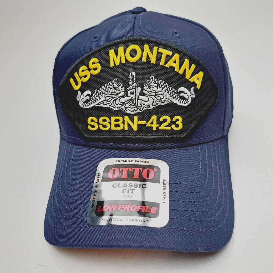 USS MONTANA SSBN-423 Baseball Cap Hat Patch Blue - Etsy