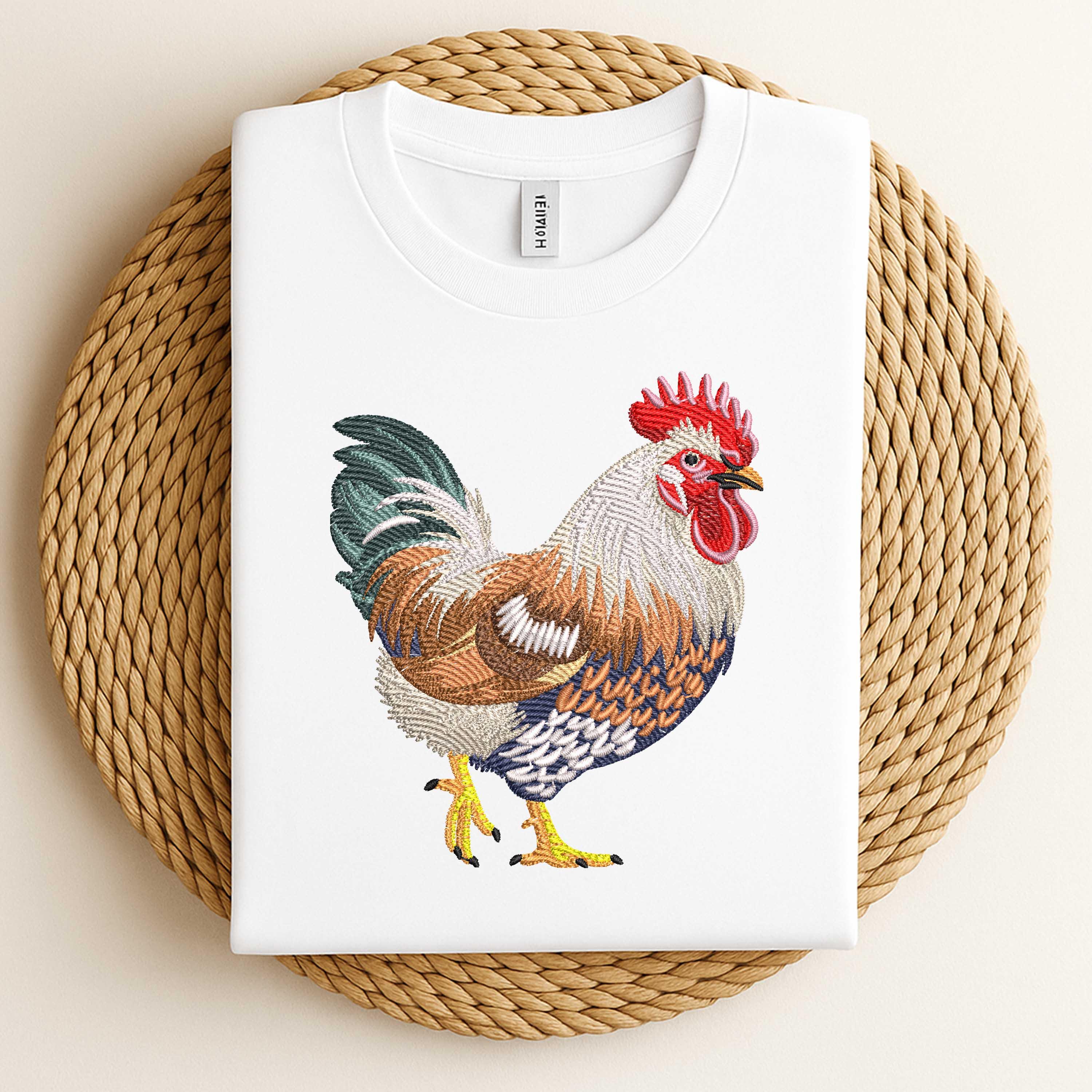 Rooster Embroidery Design,colorful Farm Rooster Embroidery Pattern ...