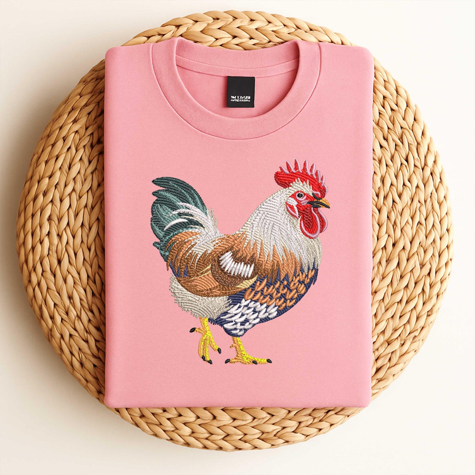 Rooster Embroidery Design,colorful Farm Rooster Embroidery Pattern ...
