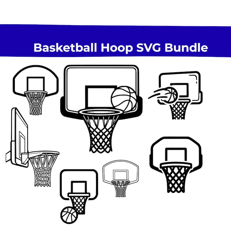 Basketball Hoop SVG Bundle | Basketball Hoop SVG, Sports Clipart ...