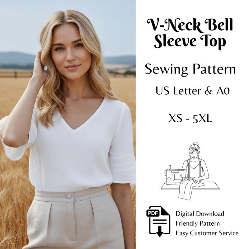 Bell Sleeve Pattern - Etsy