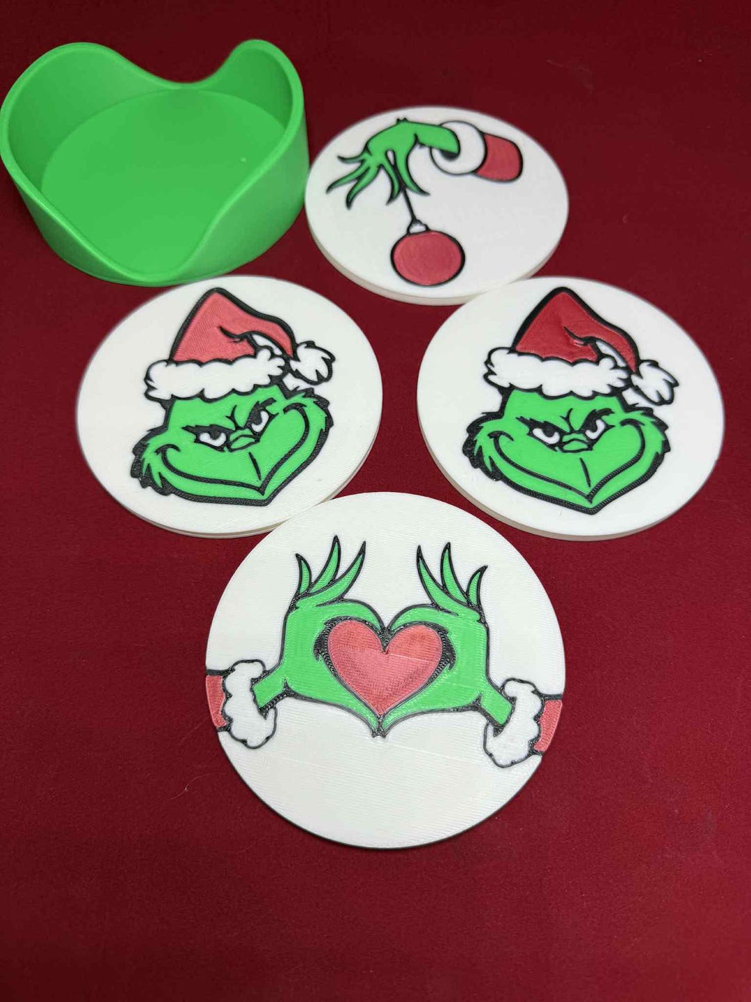 Grinch Coasters - Etsy
