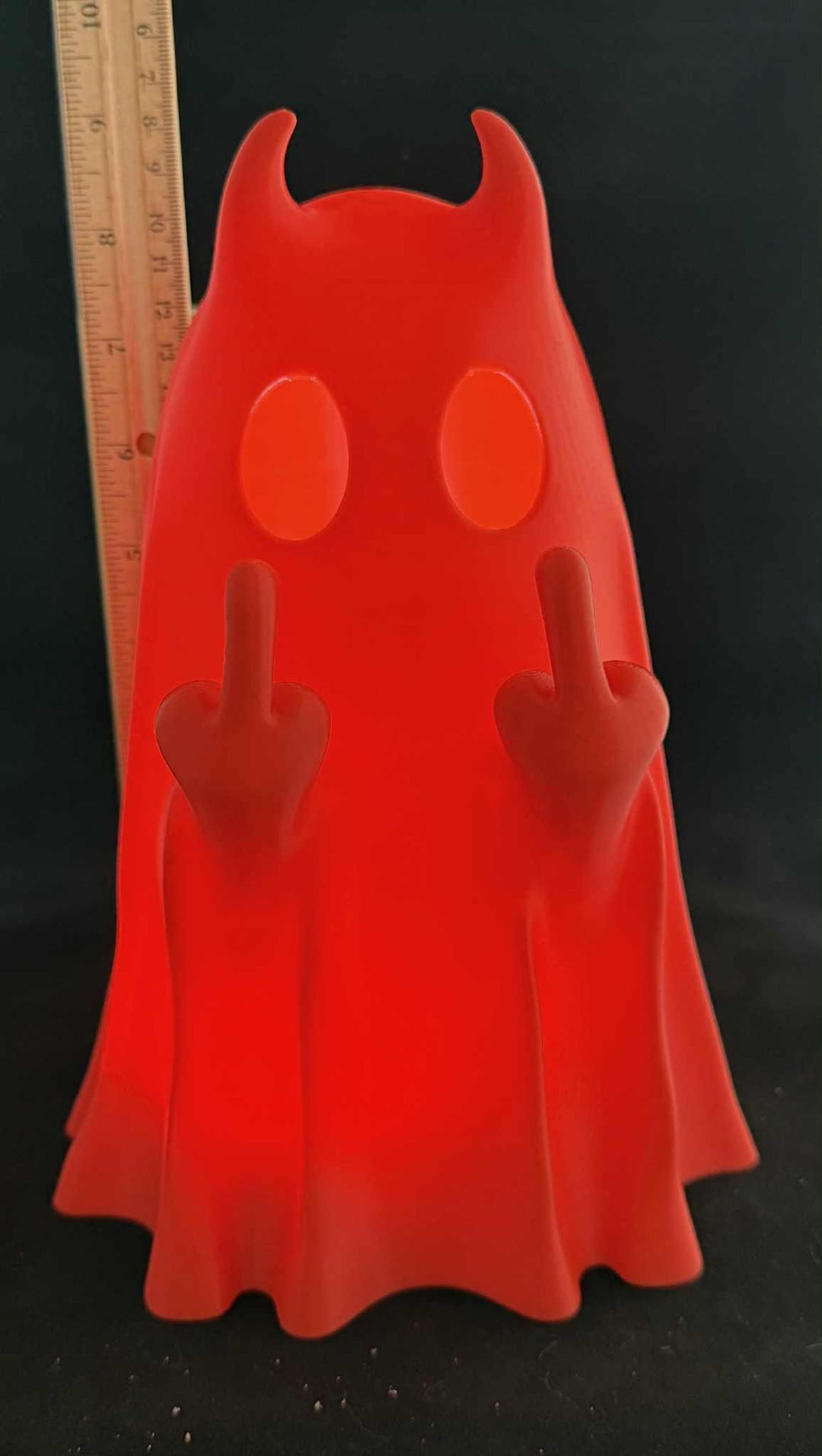 Middle Finger Devil Ghost 9" 3d Printed With LED Battery Operated Light ...