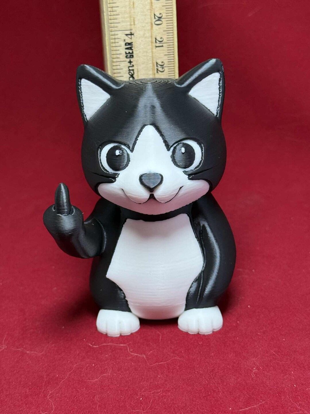 Middle Finger Tuxedo Black/white Cat 4" - Etsy