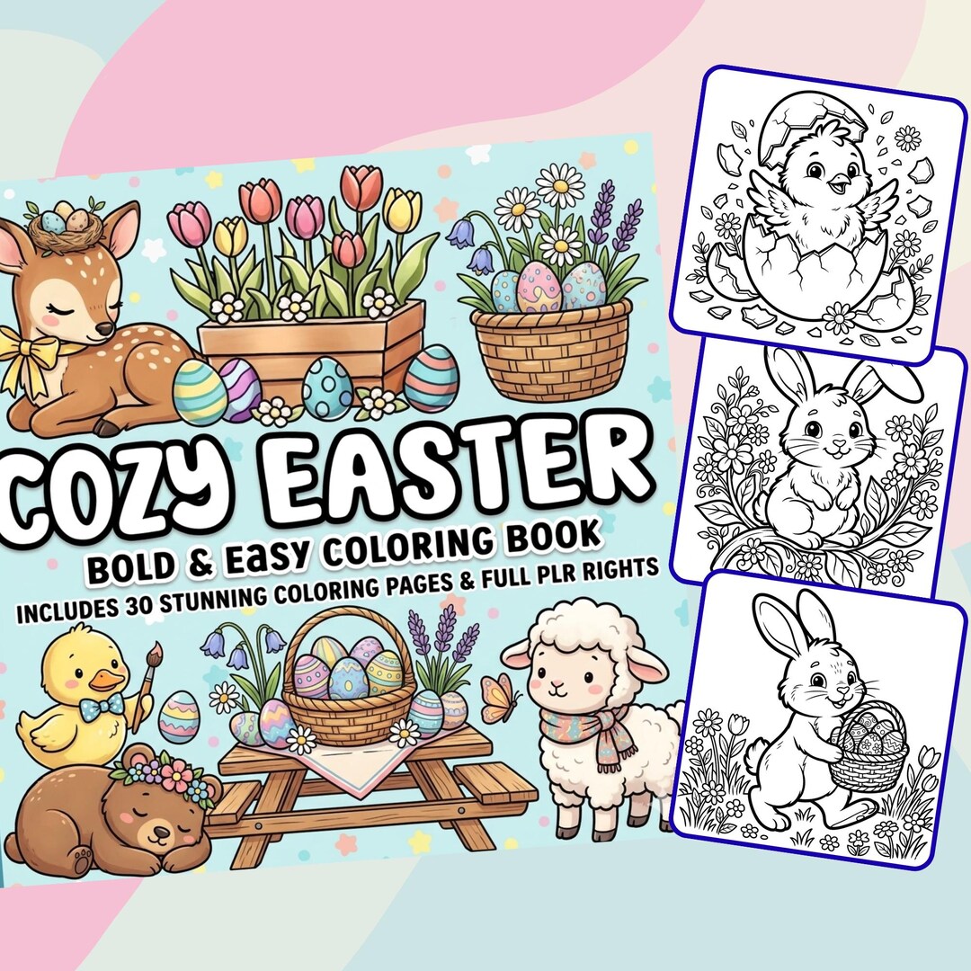 Easter Coloring, Coloring Plr, Mindful Coloring, Adult Coloring Pages ...