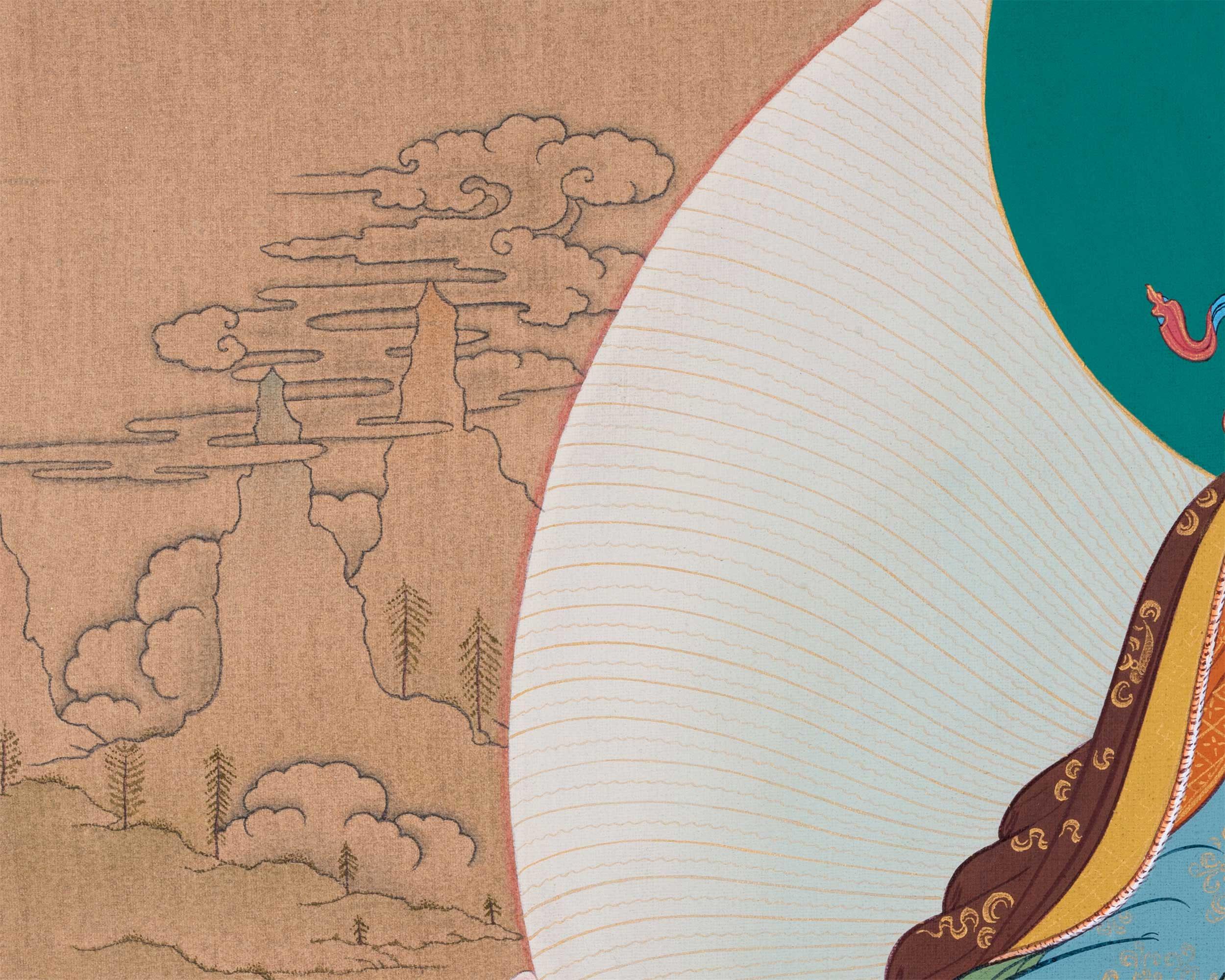 Traditional Padmasambhava Thangka Print | Guru Rinpoche, the Lotus Born ...