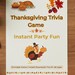 Fun Facts Fall Autumn Trivia Game Friendsgiving Trivia for Adults ...