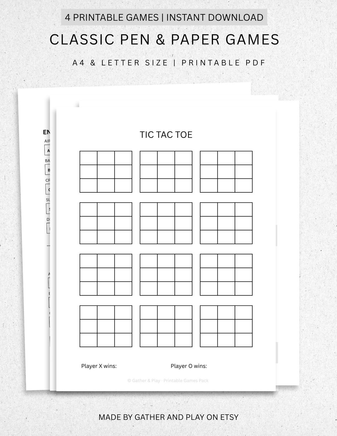 Pen & Paper Games - Tic Tac Toe, Hangman, Dots and Boxes, Battleship ...