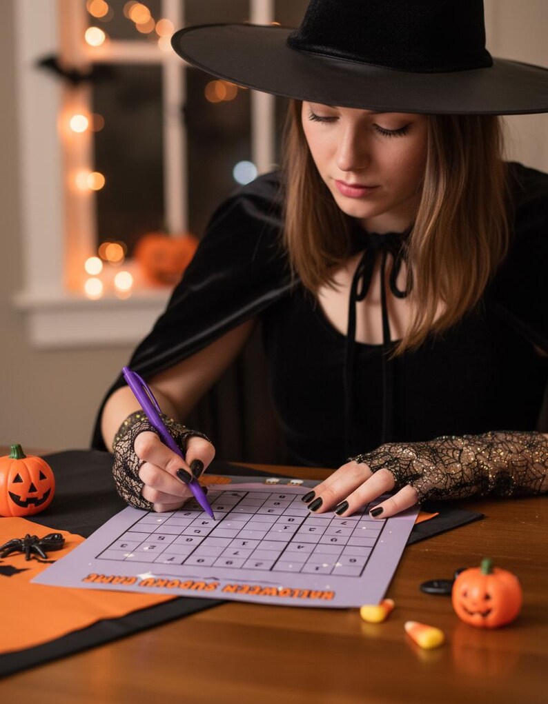 Halloween Themed Sudoku Printable Game Pack - 15 Puzzles and Solutions ...