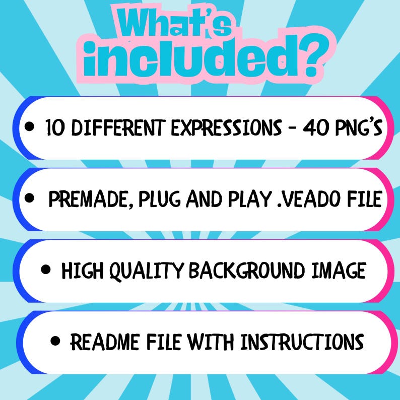 Puffy Cat Pngtuber Model: 10 Expressions, Reactive Avatar (veadotube ...