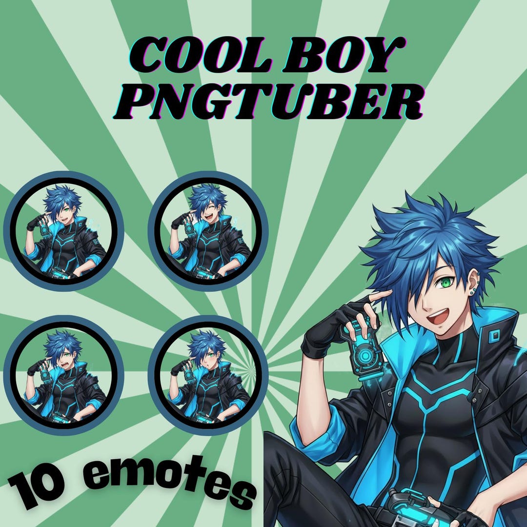 Cool Boy Pngtuber - Cool Anime Boy Vtuber - Pngtuber Model 10 ...
