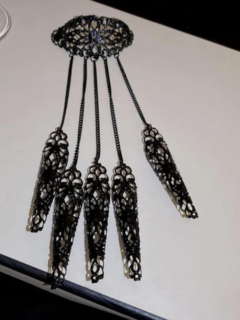 Filigree Nail Claw Rings: Gothic Full Hand Armor, Witch Jewelry - Etsy