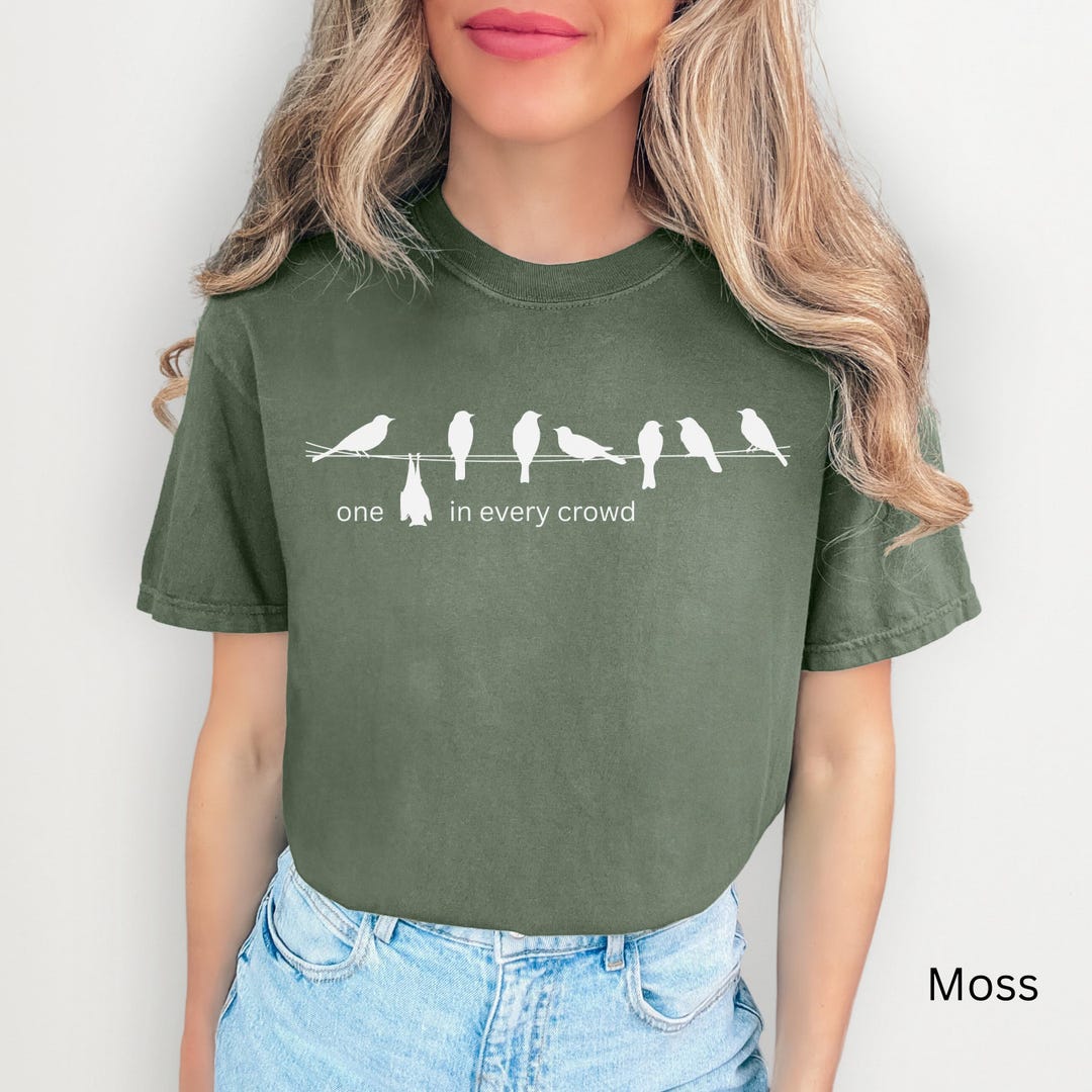 Minimalist Funny Bird Shirt Cute Bird Tee Gift Bird on a Wire Tshirt ...