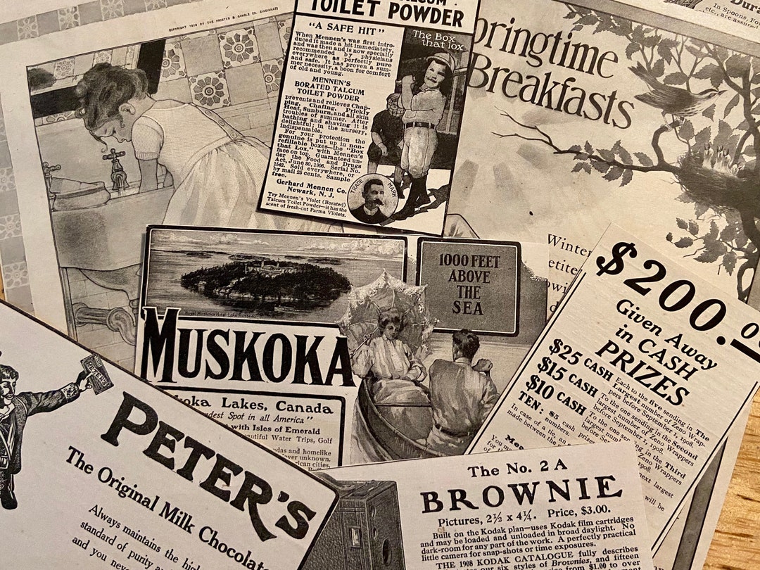 Vintage Paper Advertisements 1900s Ephemera for Scrapbooking - Etsy