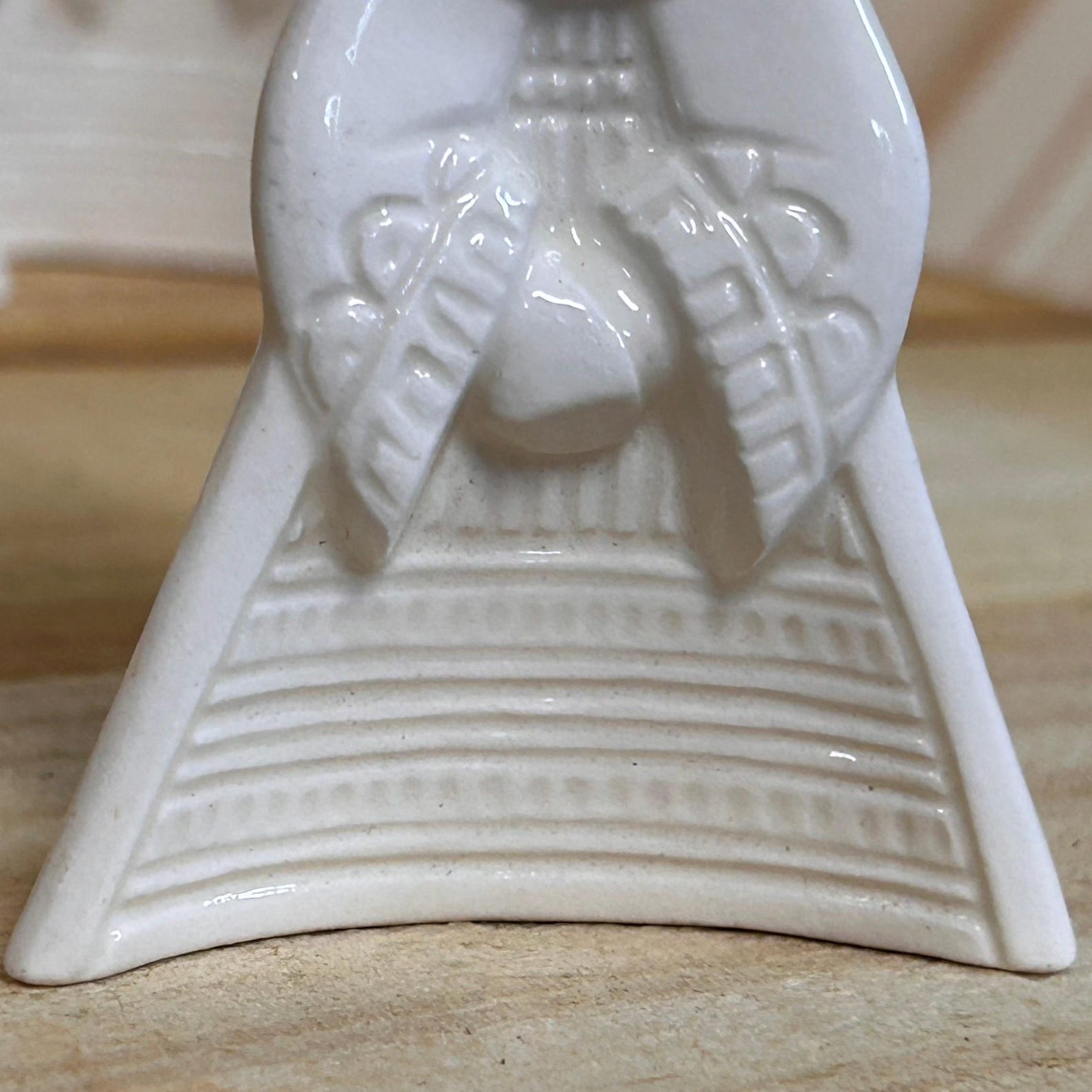 Porcelain Christmas Angel Ornaments Elegant White Holiday Decor Set of ...