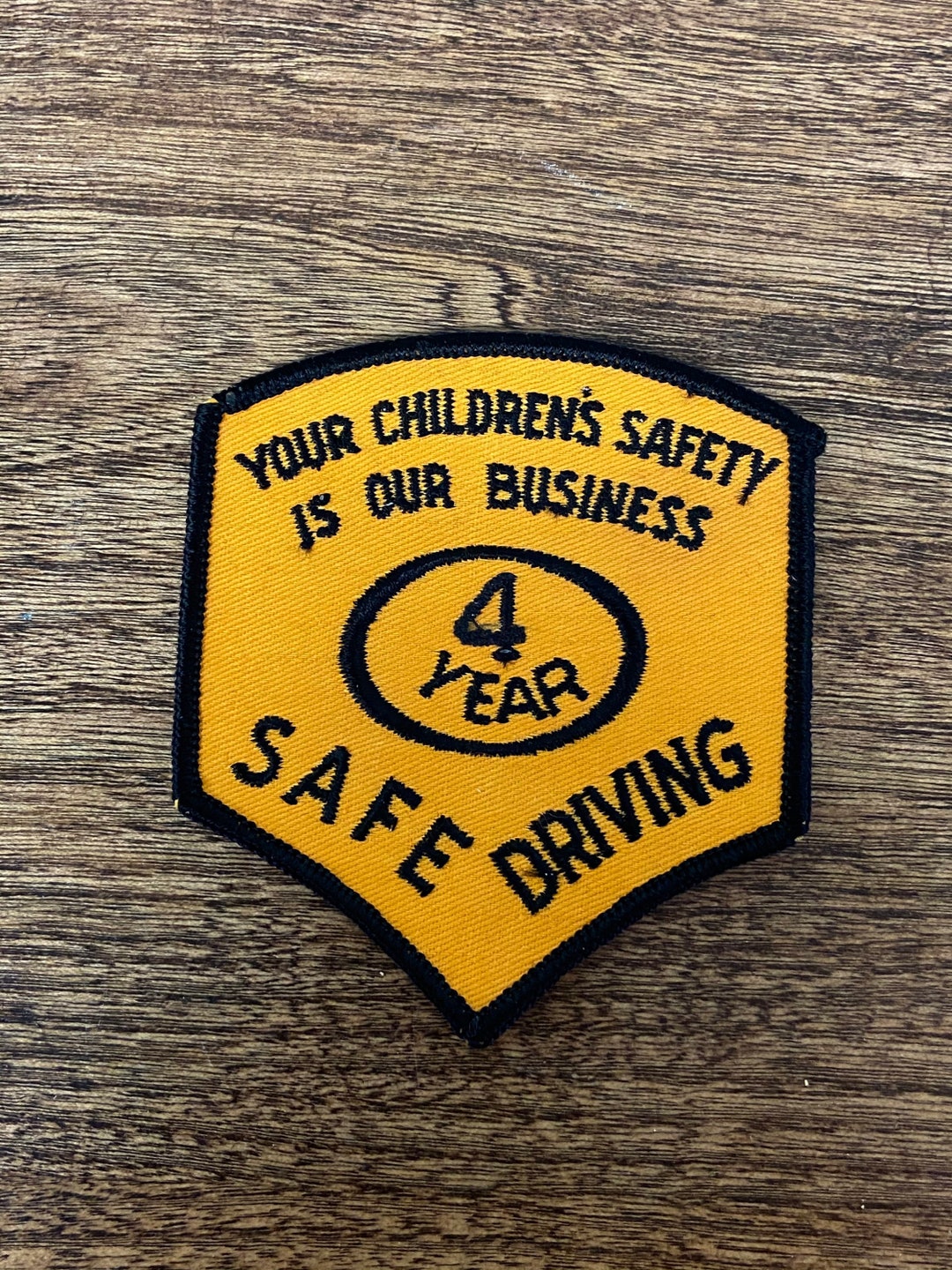 Vintage School Bus Driver Safety Patch, 4 Year Safe Driving Award ...