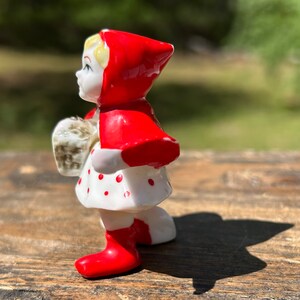 2 Little Red Riding Hood Figurine Vintage Japan Bone China Miniature ...