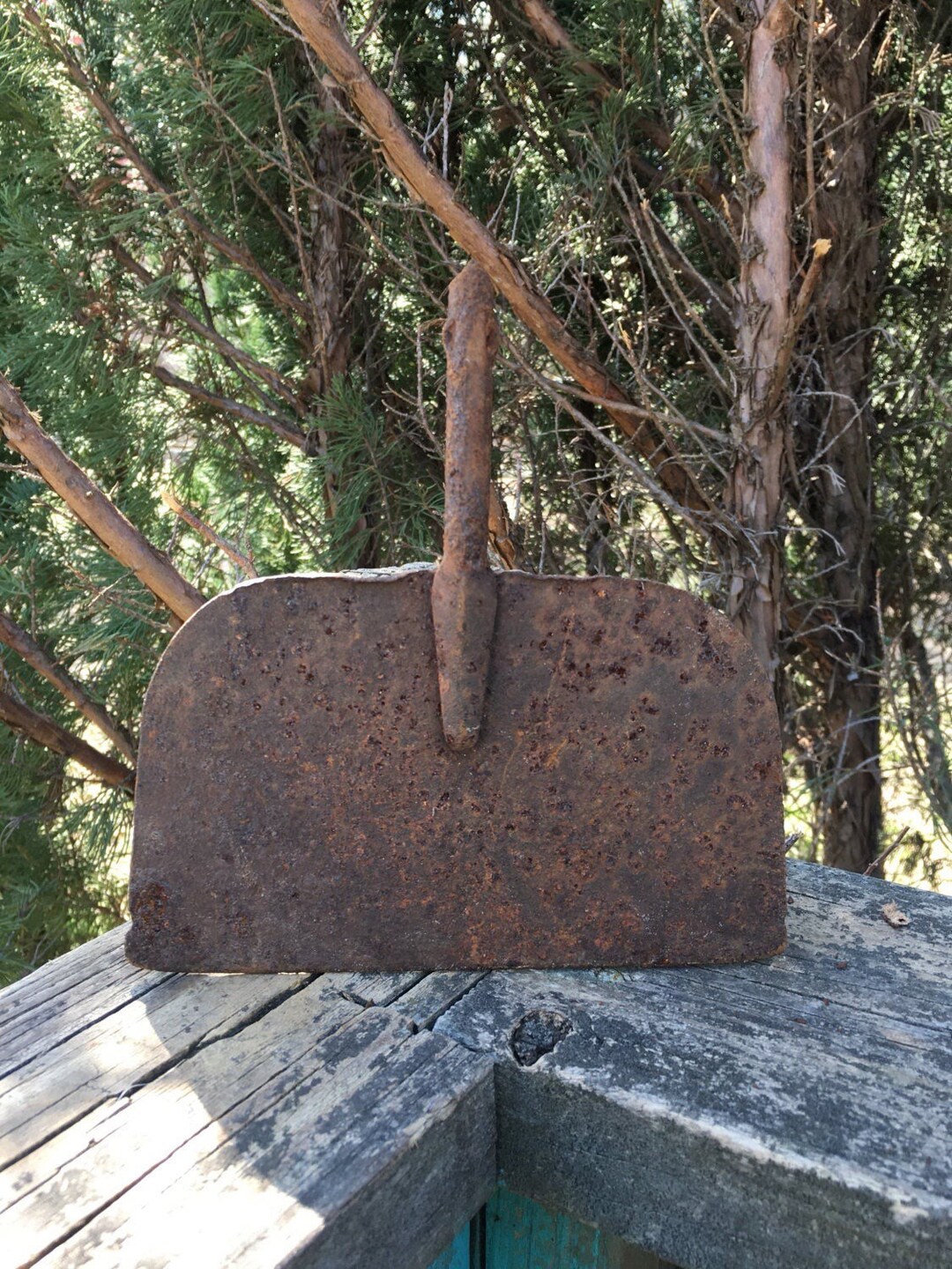 Garden Hoe Blade, Primitive Iron Farm Tool, Garden Hoe Edger, Weathered ...