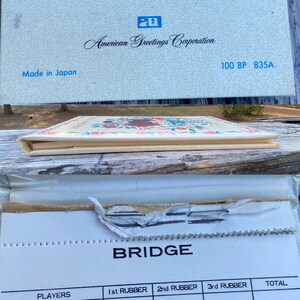 Big Eye Girl Bridge Tally Pad Big Eye Girl Flower Power Made in Japan ...