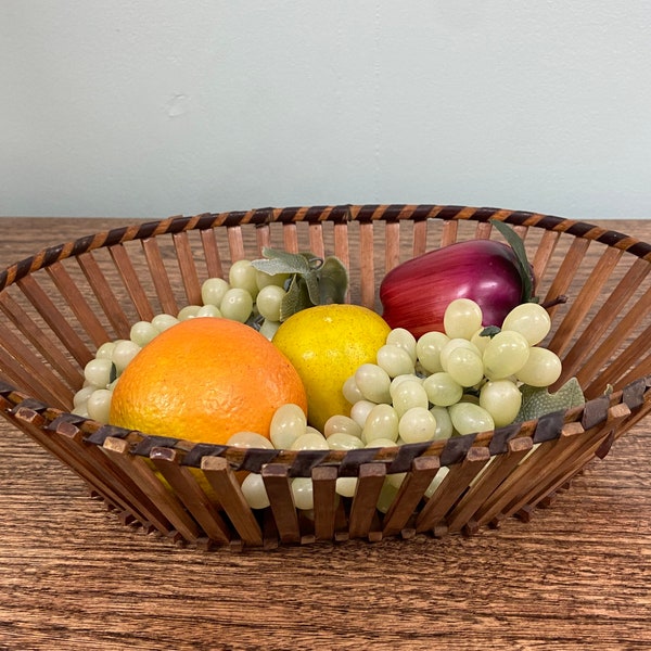 Wood Slat Basket - Etsy