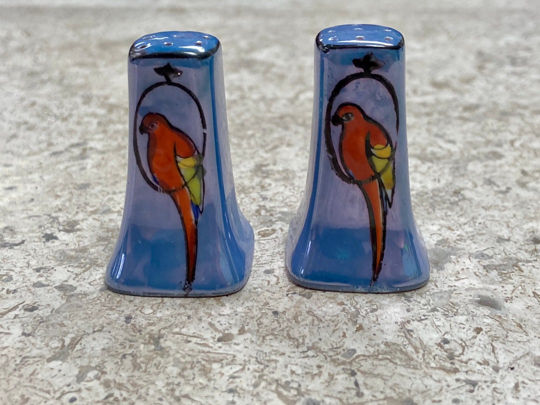 Tropical Bird Salt and Pepper Shakers, Hand Painted Mid Century ...