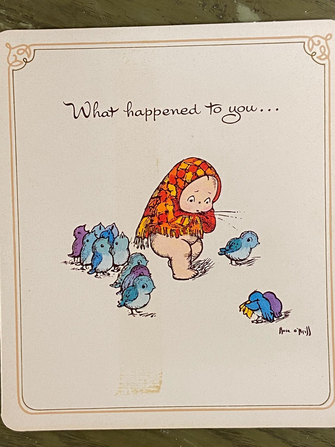 1973 Kewpie Card, What Happened to You Never Shoulda, Get Well Card ...