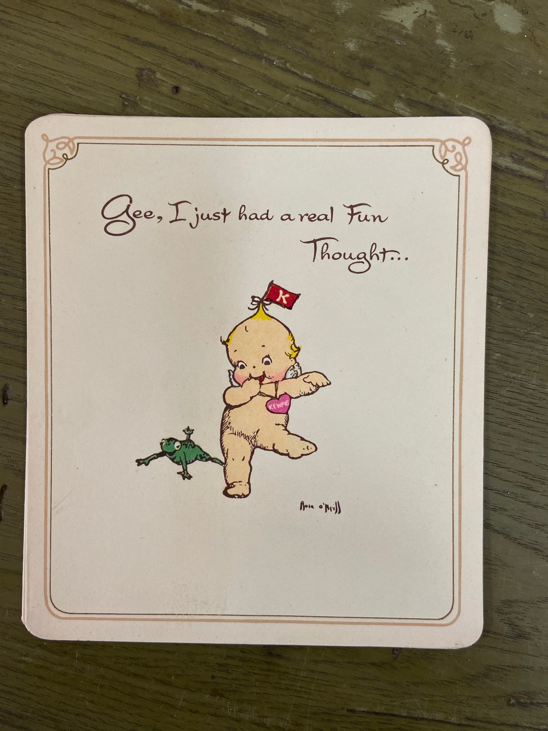 1973 Kewpie Card, Gee I Just Had a Real Thought..you, Friendship Card ...