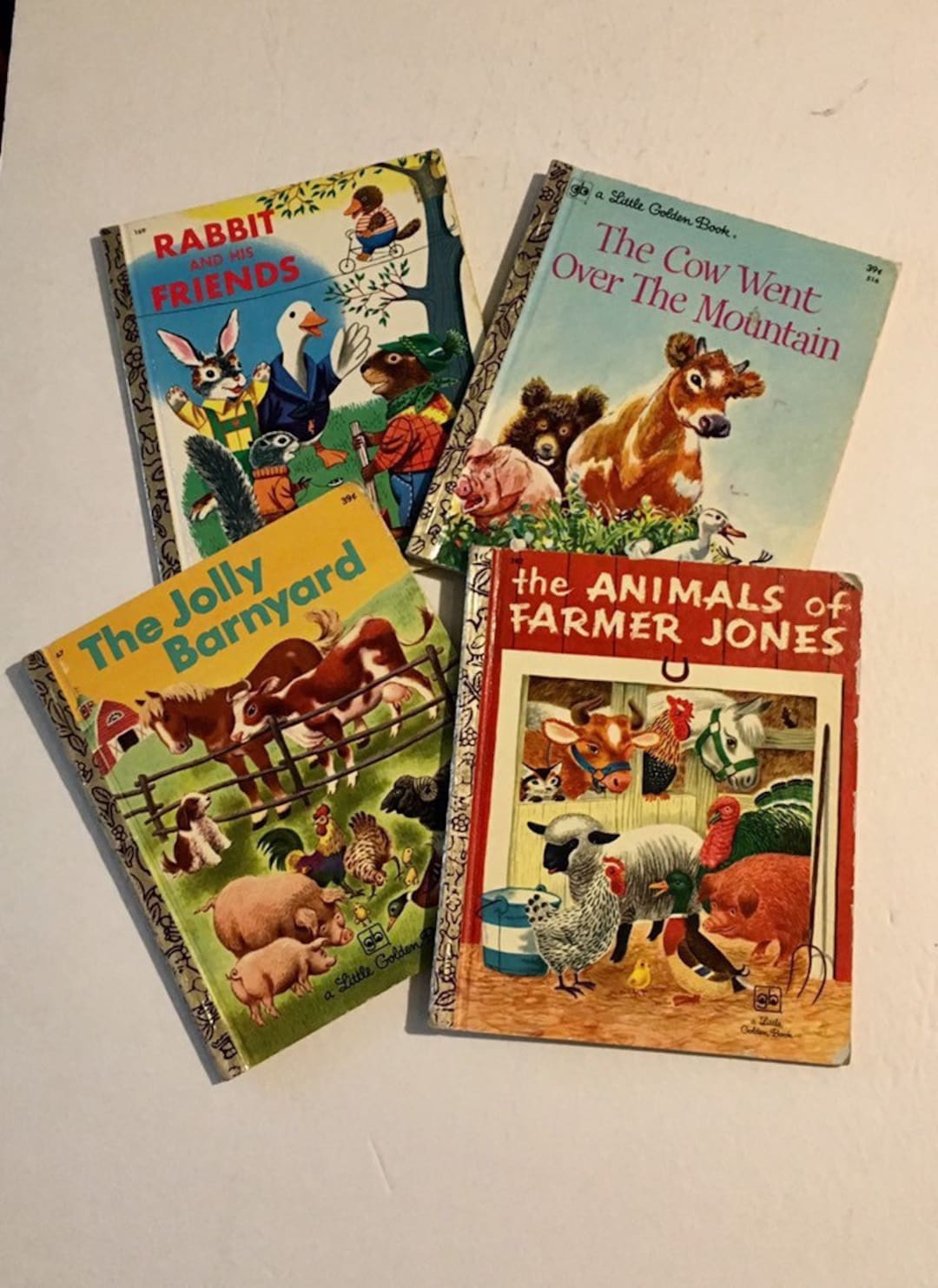 4 Little Golden Books, Farm Animal Books, Vintage Storybook, Bedtime ...