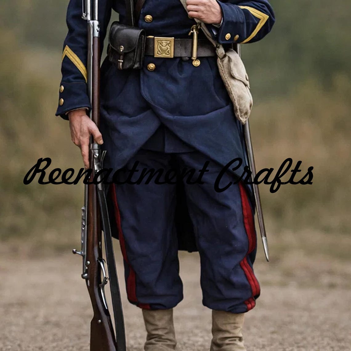 19th Century French Military Greatcoat: Blue Wool Infantry Uniform ...
