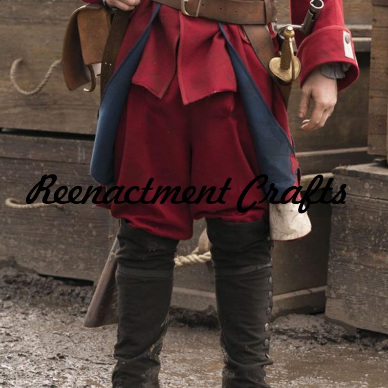 18th Century Colonial Military Coat – Red Wool Revolutionary War ...