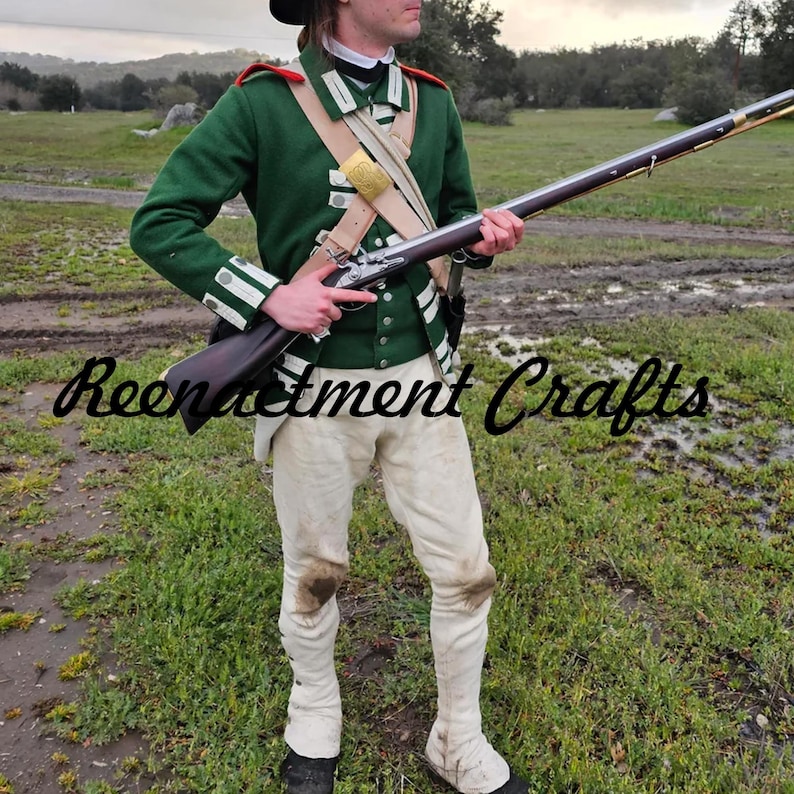 American Revolutionary War Frock Coat: Dark Green Wool Colonial Militia ...