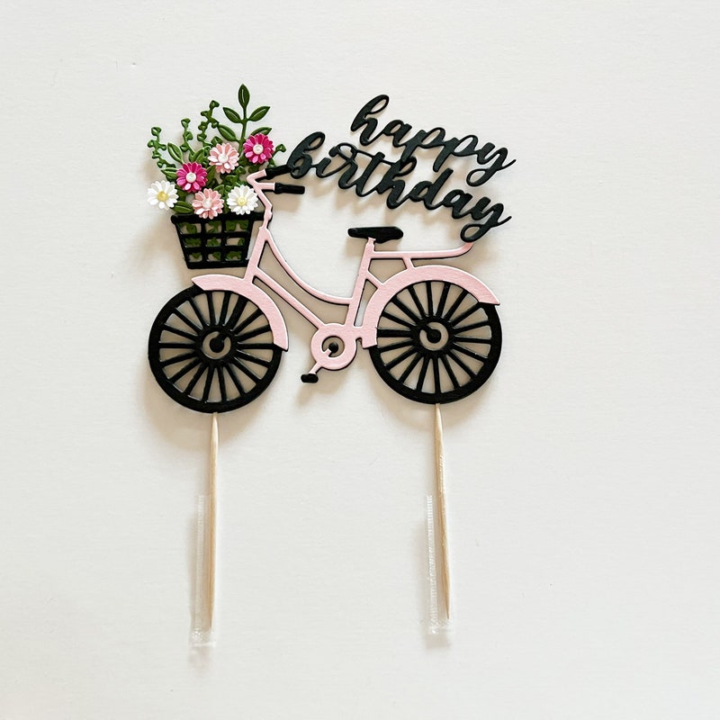 Bicycle Cake Topper - Etsy
