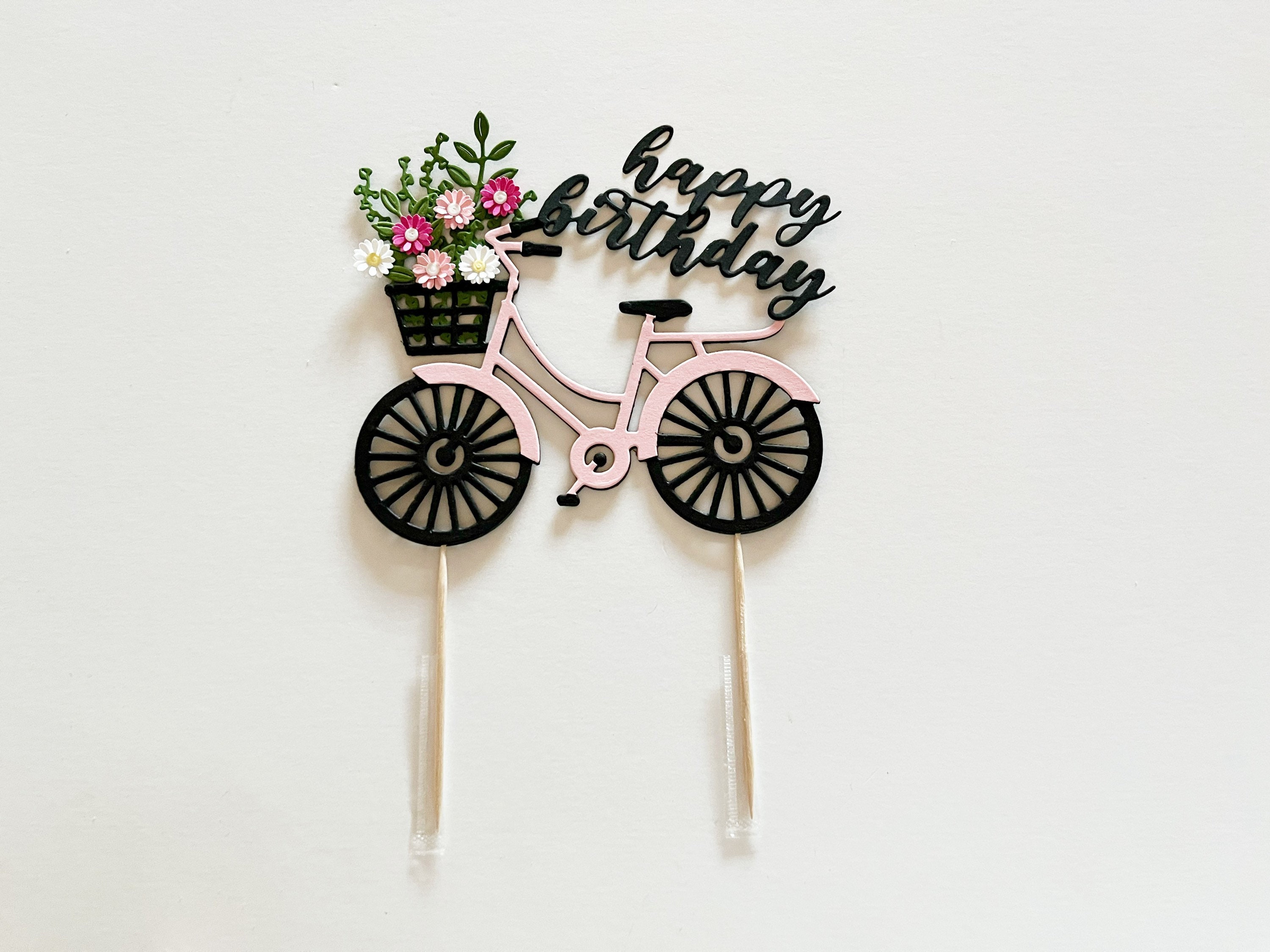 Bicycle Cake Topper Birthday Party Cruiser Bike - Etsy