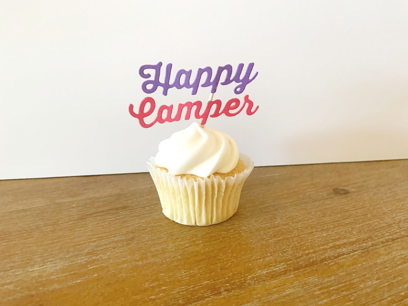 Happy Camper Cupcake Toppers Birthday Party Camping Theme - Etsy