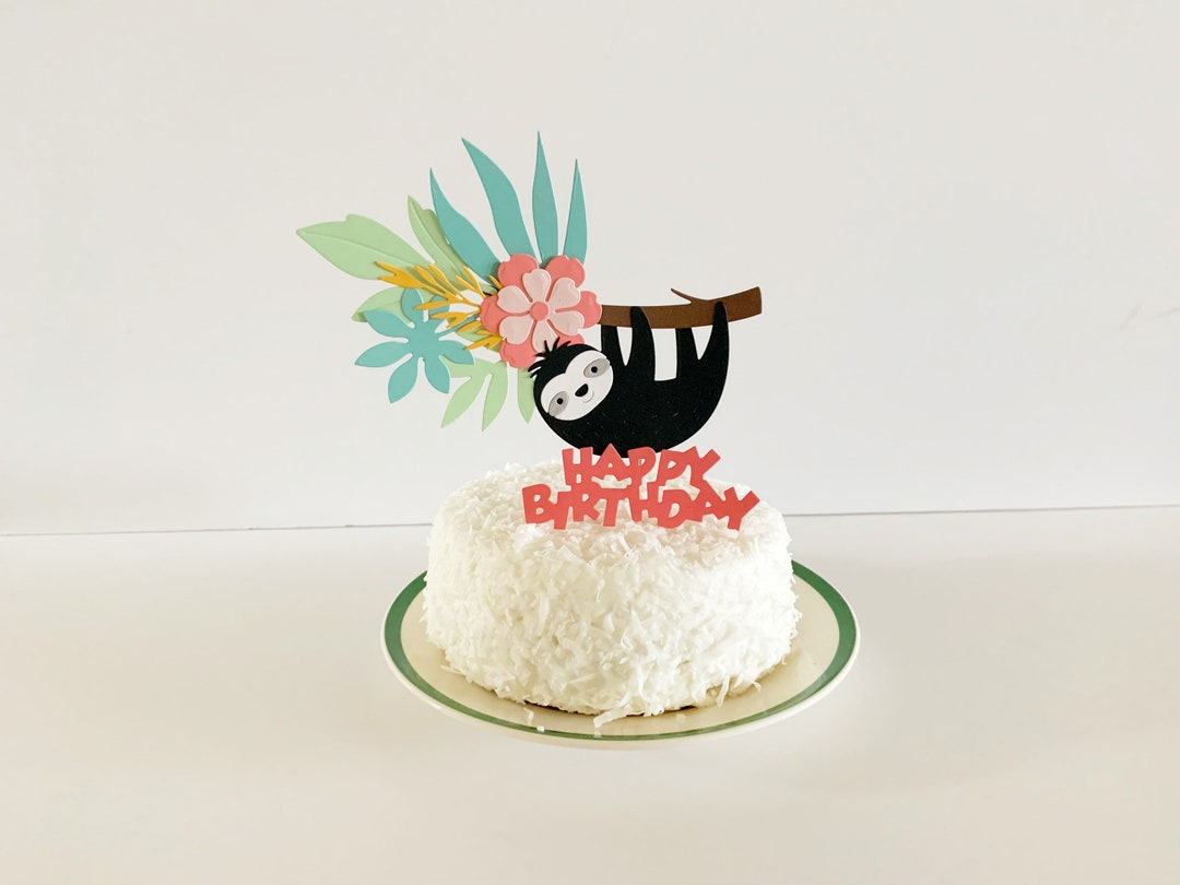 Sloth Cake Topper, Birthday Topper, Baby Shower - Etsy