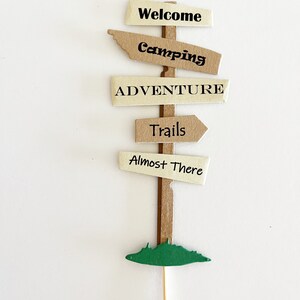 Camping Sign Post Cake Topper, Birthday, Tree Toppers - Etsy