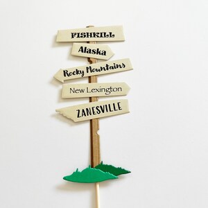 Camping Sign Post Cake Topper, Birthday, Tree Toppers - Etsy