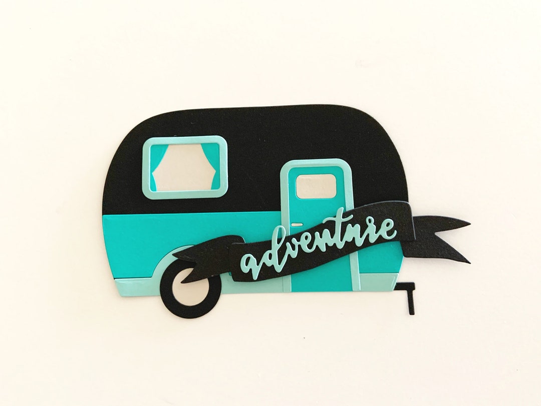 Camper Cake Topper: Adventure Awaits, Camping Party Decoration - Etsy
