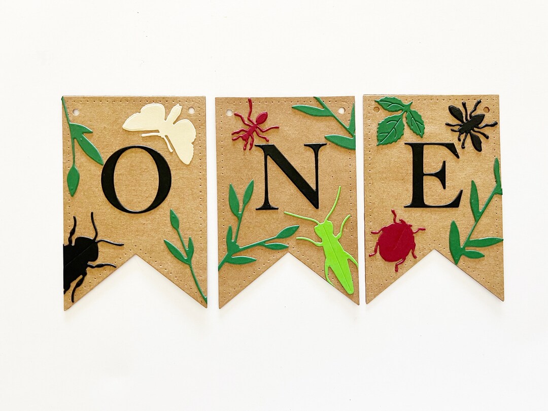Insect Garland, Happy Birthday Garland, Bug Banner, One Banner - Etsy