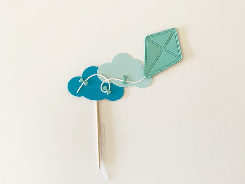Kite Cupcake Toppers Kite in Clouds Birthday Baby Shower - Etsy
