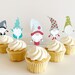 Gnome Cupcake Toppers, Mushrooms and Flower Toppers, Woodland, Cake ...