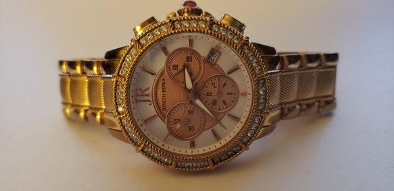 Judith Ripka Ladies Chronograph Watch Rose Gold Ruby … - Gem