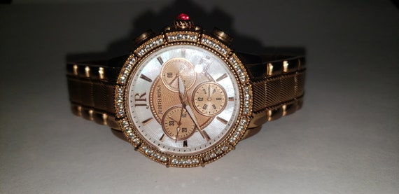 Judith Ripka Ladies Chronograph Watch Rose Gold Ruby … - Gem