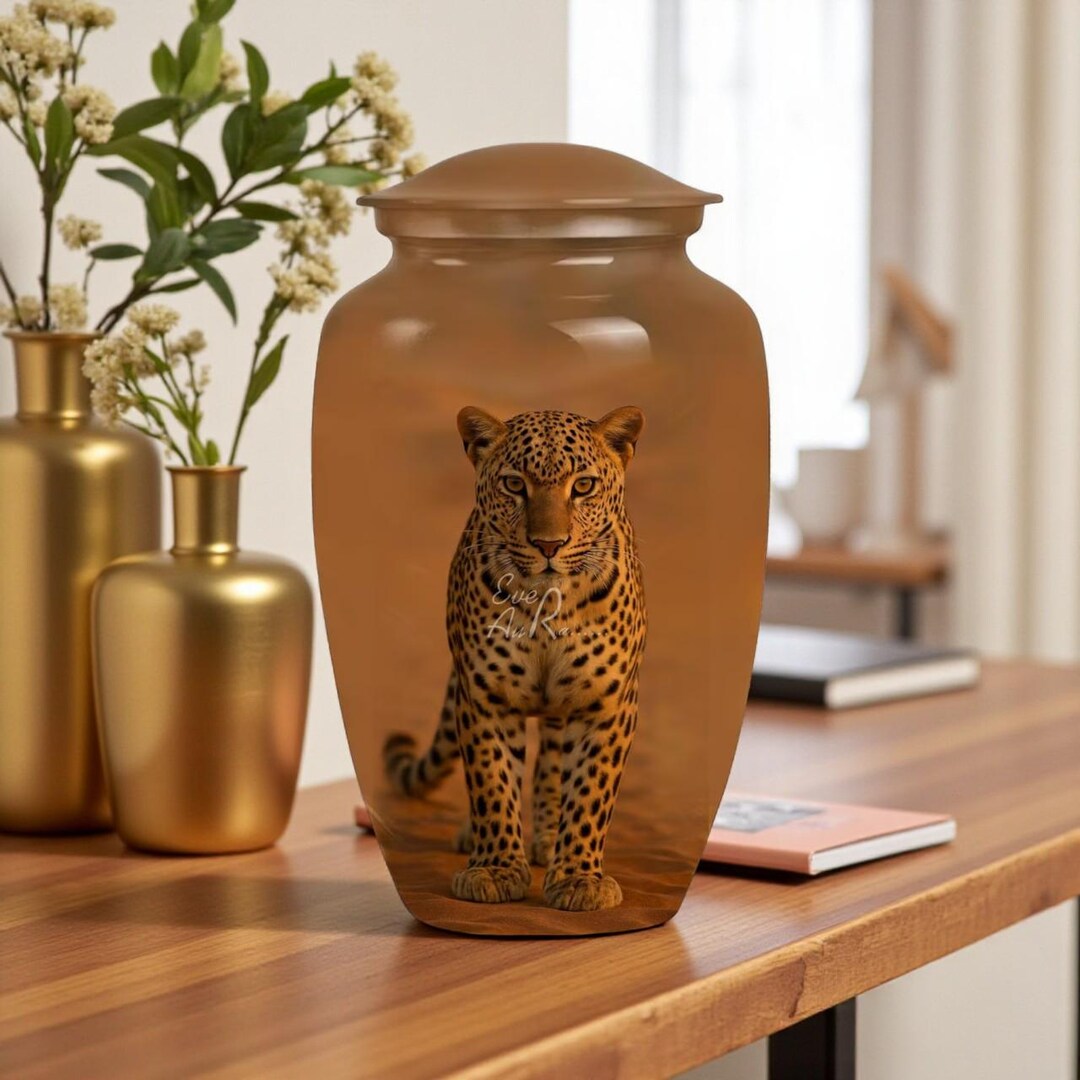 Leopard Spirit Urn Bold Memorial With Majestic Leopard Design, Symbol ...