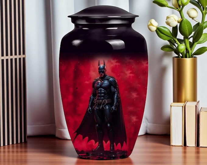 Dark Knight Hero Urn Adult Cremation Ashes Memorial Container Vigilante ...