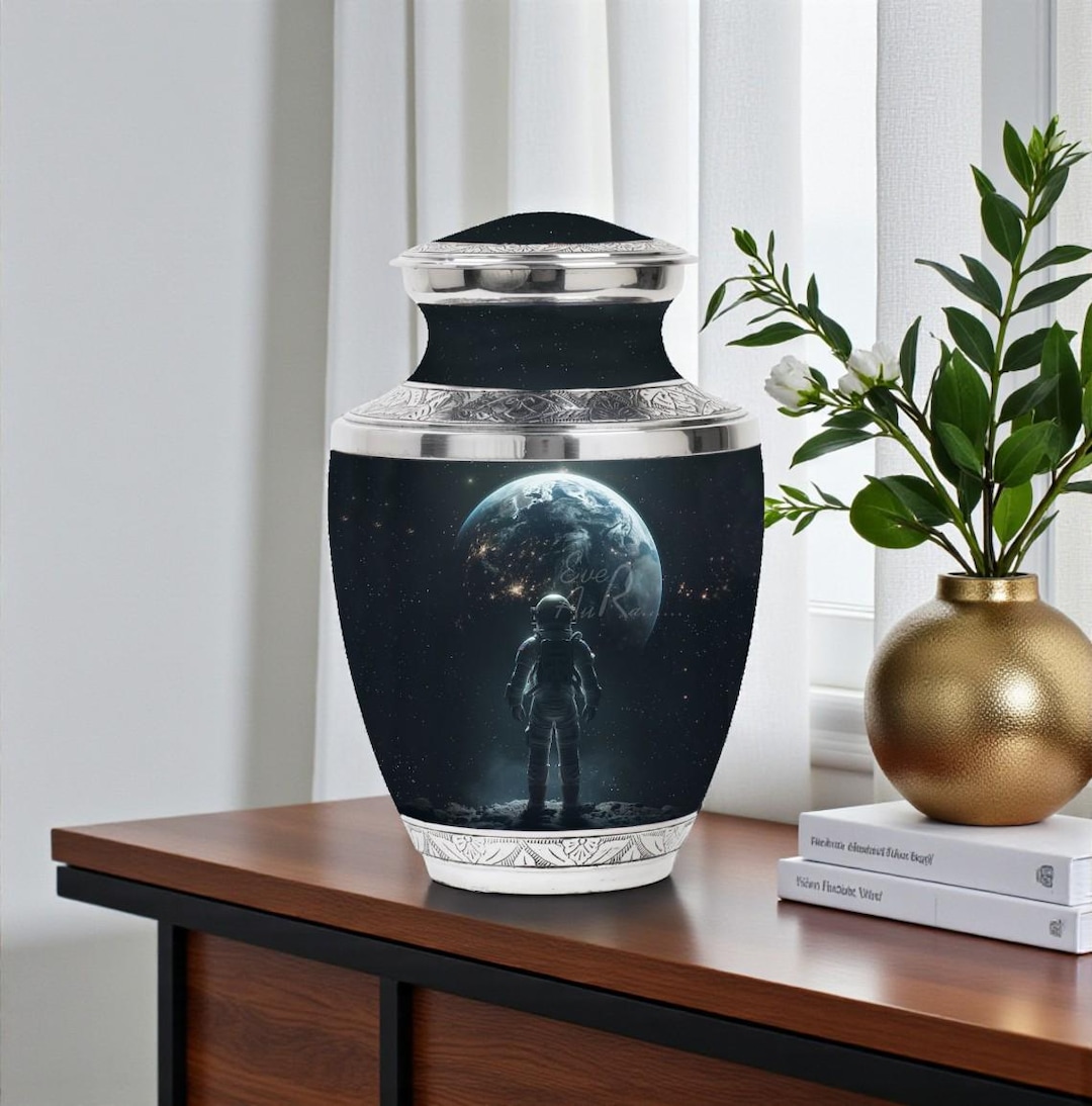 Astronaut Memorial Urn Space Themed Cremation Urn With Earth View ...